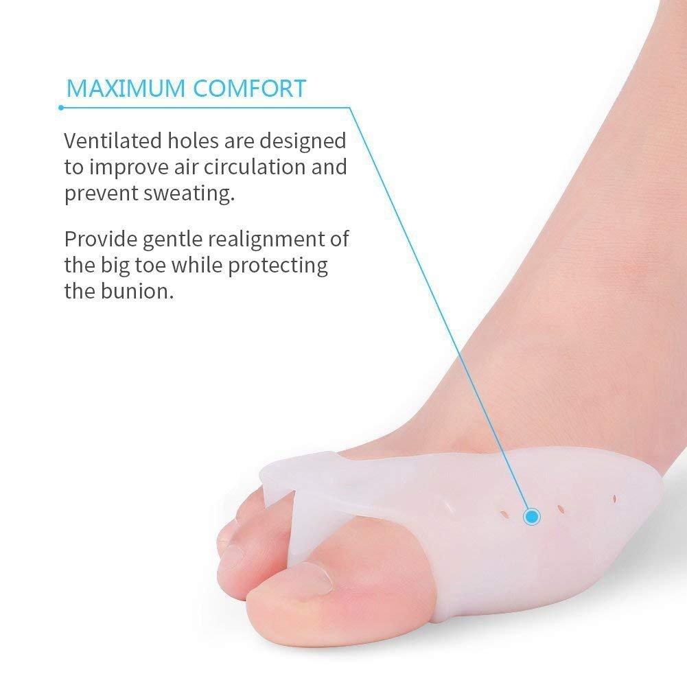 Toe Separator and Gel Bunion Pads for Pain Relief - Hammer Toe ...