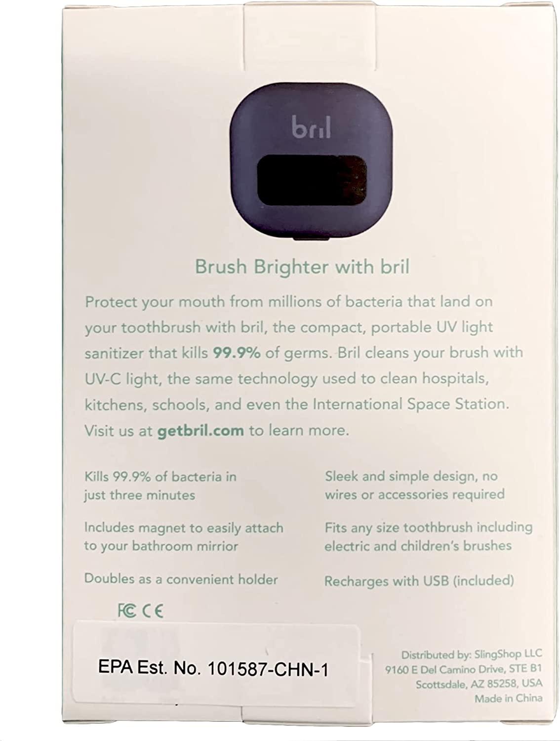 Bril UV-C Toothbrush Sanitizer | Portable Sterilizer Case | Navy | Buy ...