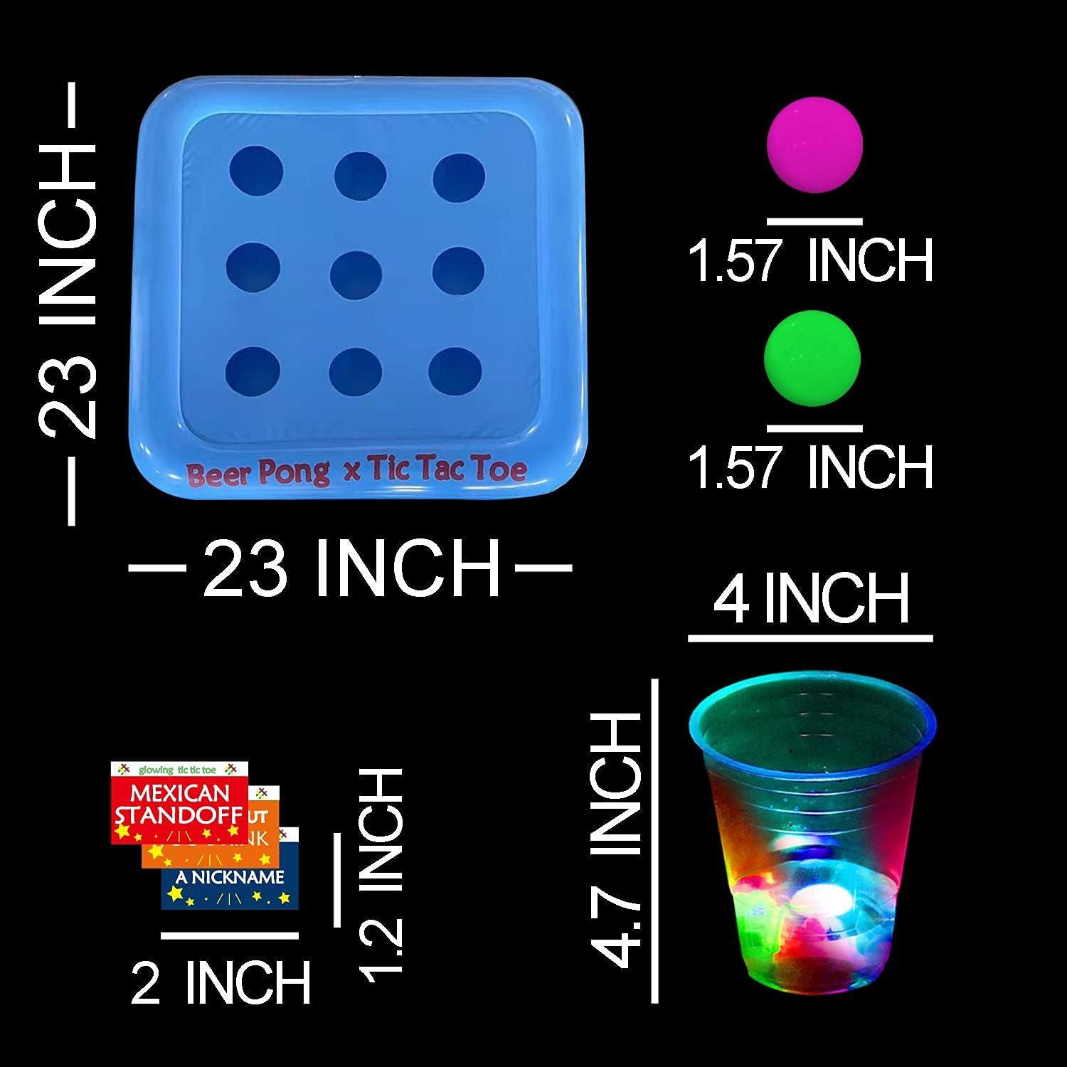 Six Senses Media Glowing Tic Tac Toe Pool Party Rack - Floating ...