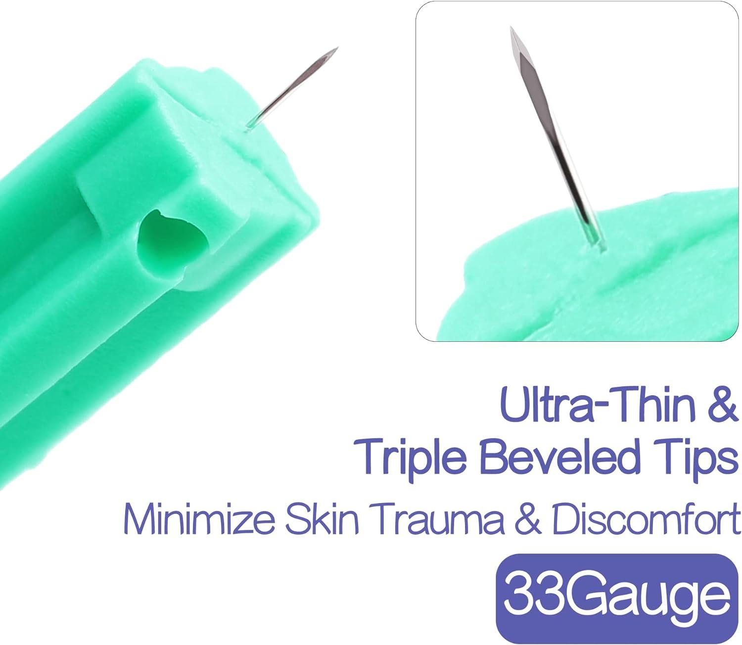 LotFancy Lancets 33 Gauge 500 Count - Twist Top Diabetic Lancets for ...