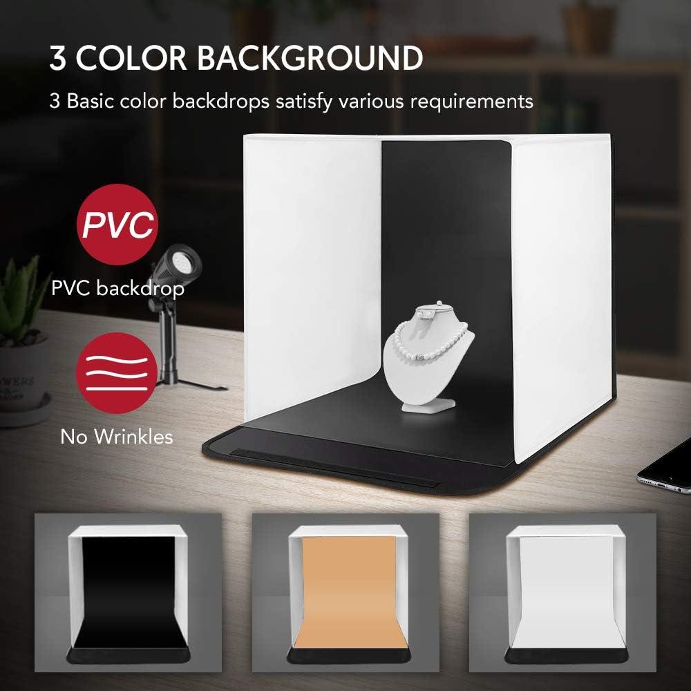 Mini LED Photo Studio Light Box Kit 16x16x16 - Portable Table Top ...