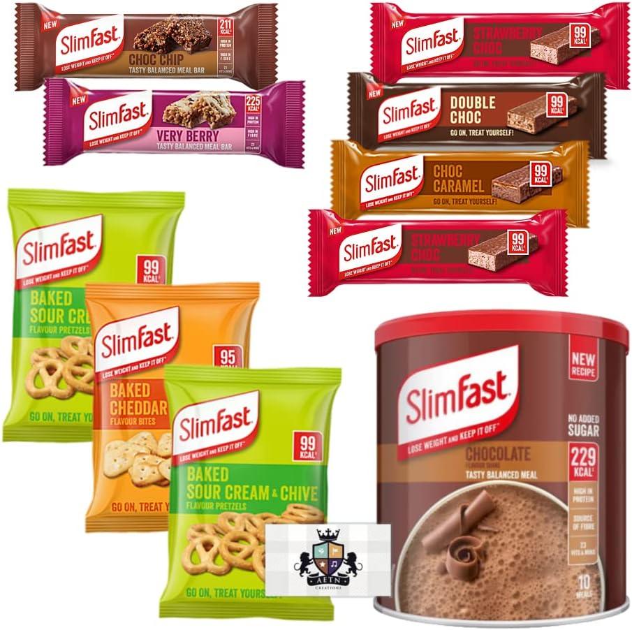 Slim Fast Chocolate Edition 7-Day Weight Loss Starter Kit with High ...