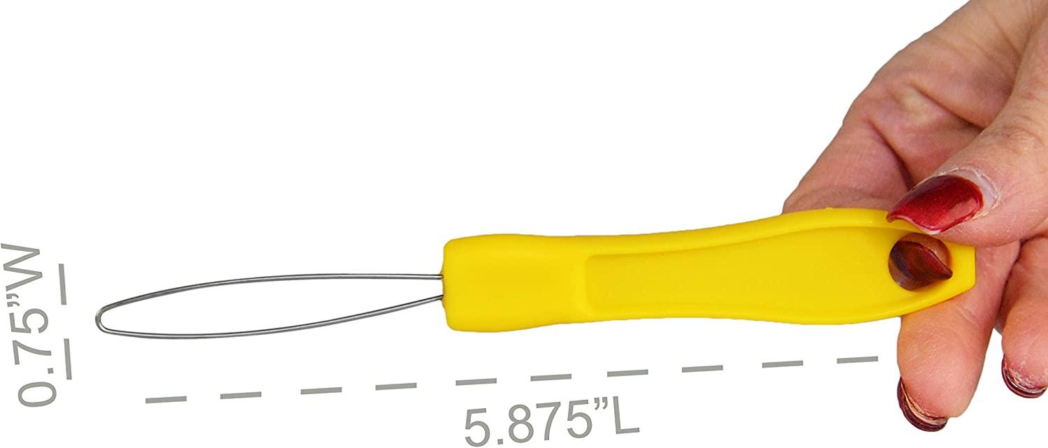 HOME-X Button Hook Helper Tool for Elderly - Yellow, 6 L x W | One-Hand ...