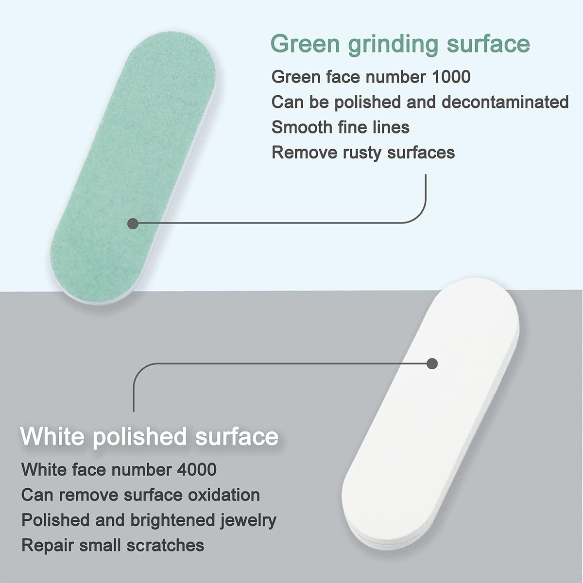 20 Pack Double-Sided Silver Polishing Bars for Jewelry - 2.4 x 0.78 Inch Rectangle Plastic ...