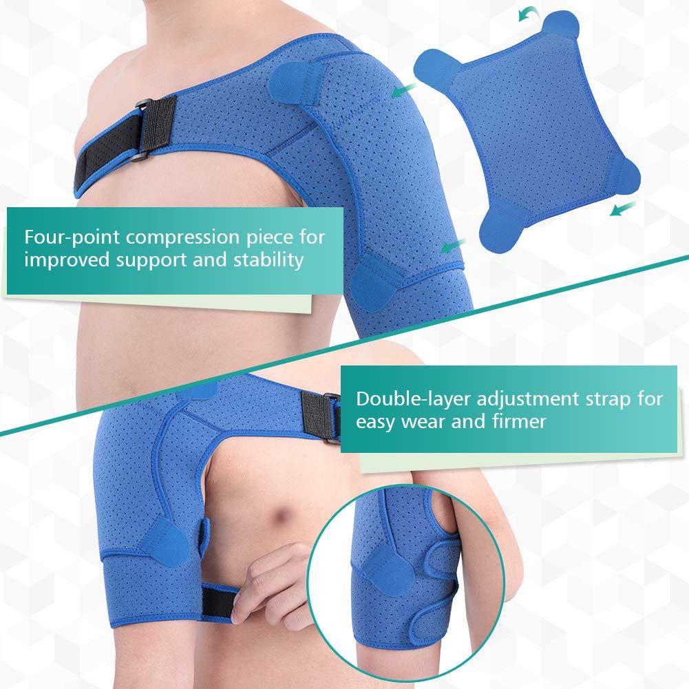 Adjustable Neoprene Shoulder Bandage for Men & Women - Pain Relief for ...