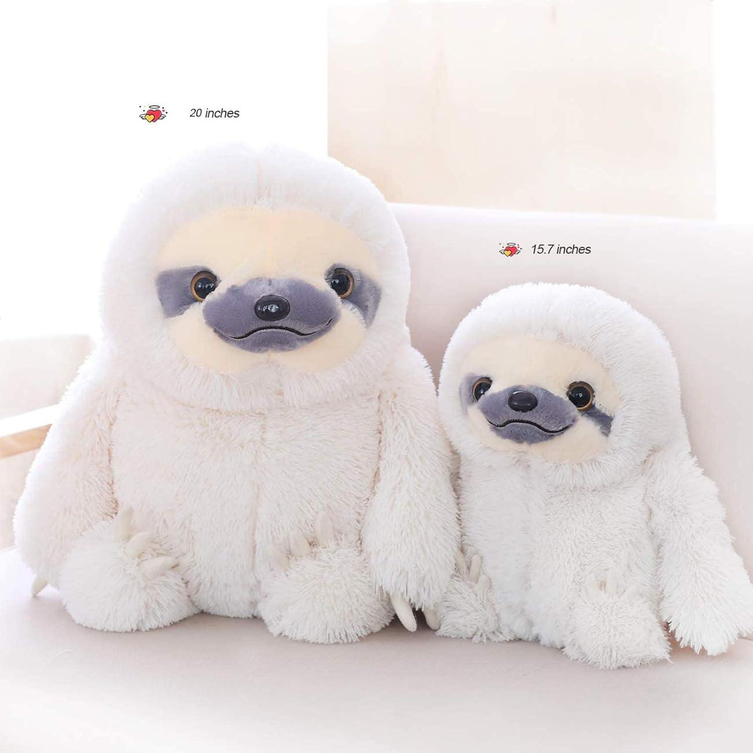 Winsterch Ivory 20-inch Cuddly Sloth Stuffed Animal Toy - Perfect ...