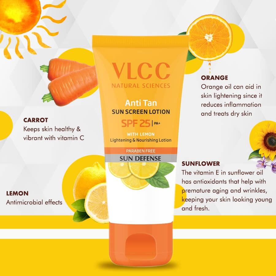 VLCC Fair+Glow Sun Screen Lotion SPF20 (100ml) - Protect Your Skin from Sun Damage | Buy Now ...