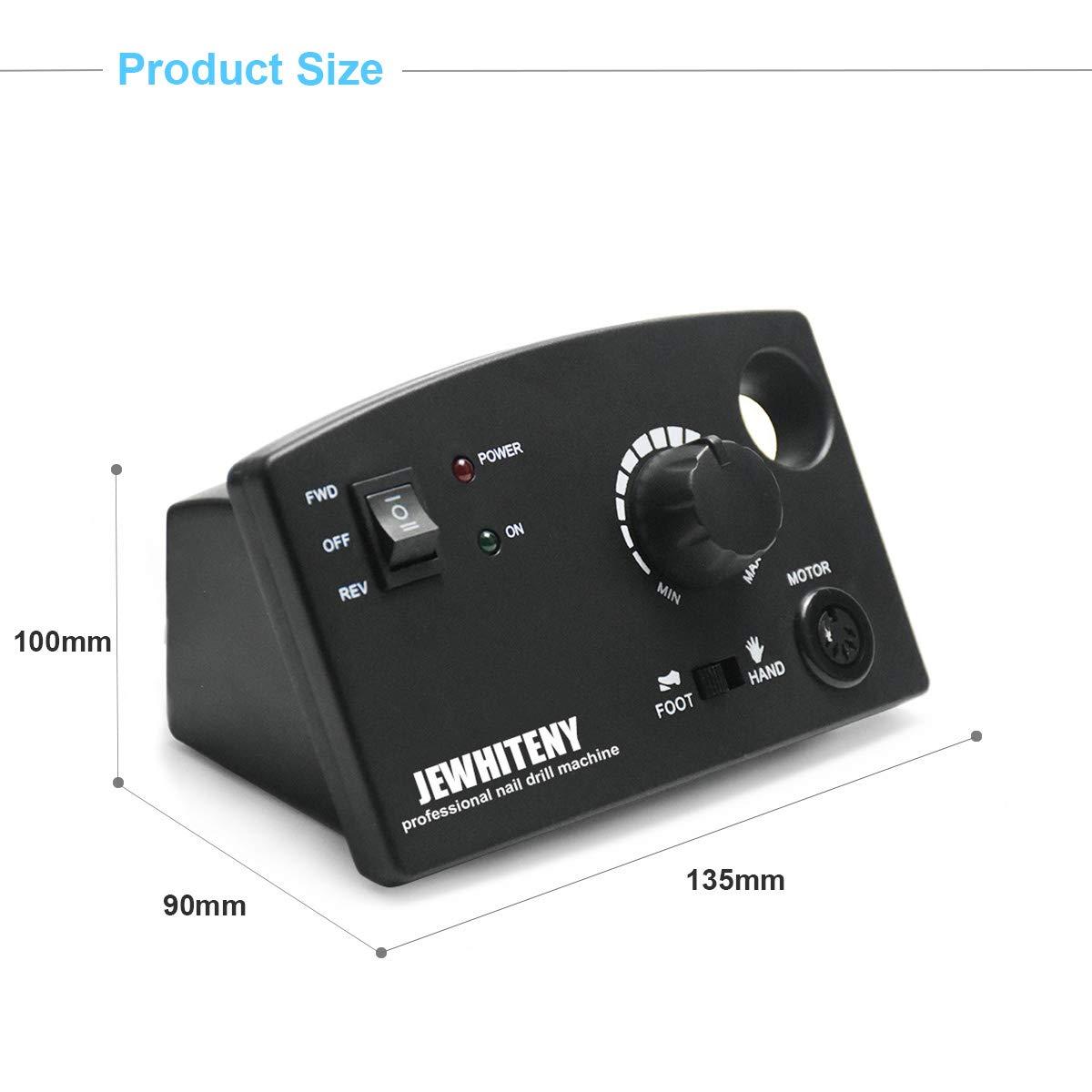 JEWHITENY Professional Nail Drill Machine 30000RPM for Gel Polish ...