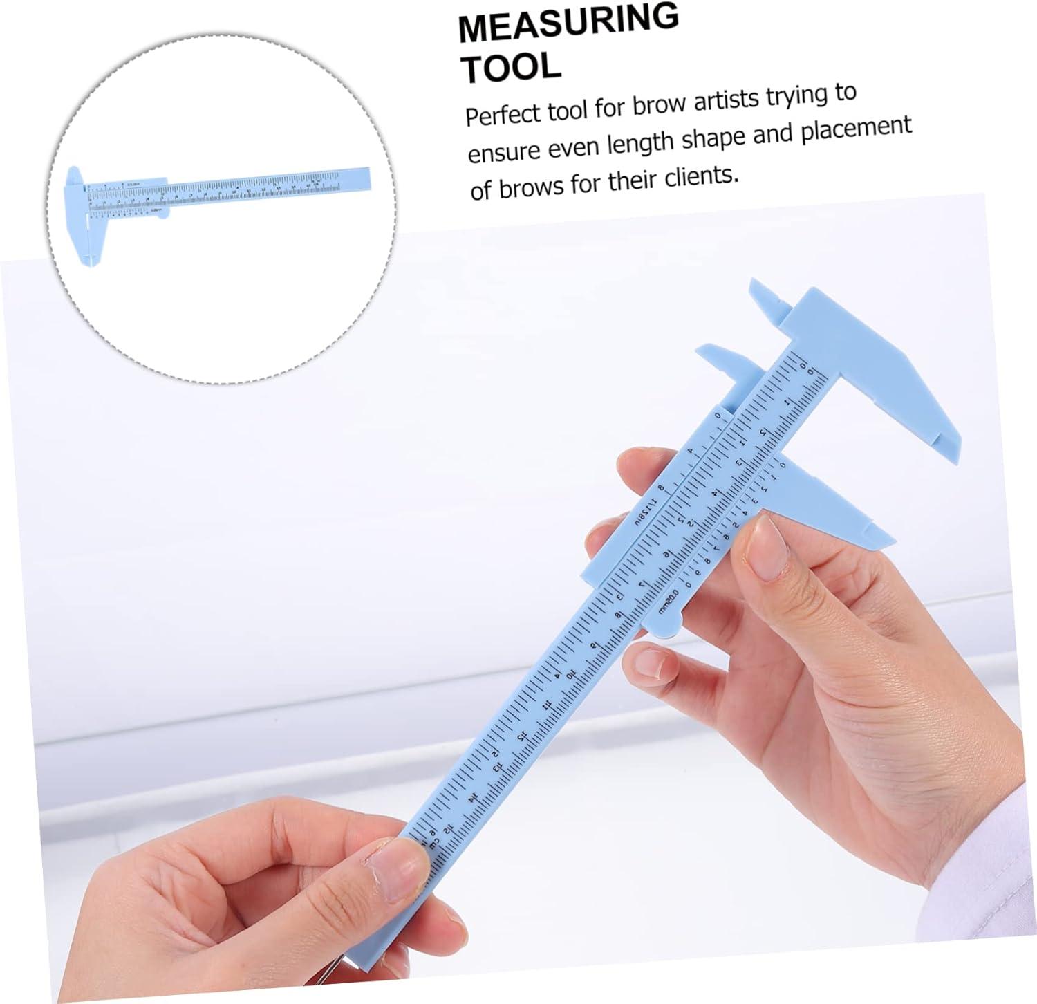 DOITOOL 2pcs Eyebrow Ruler Eyebrow Stencil Mini Multifunction Vernier ...