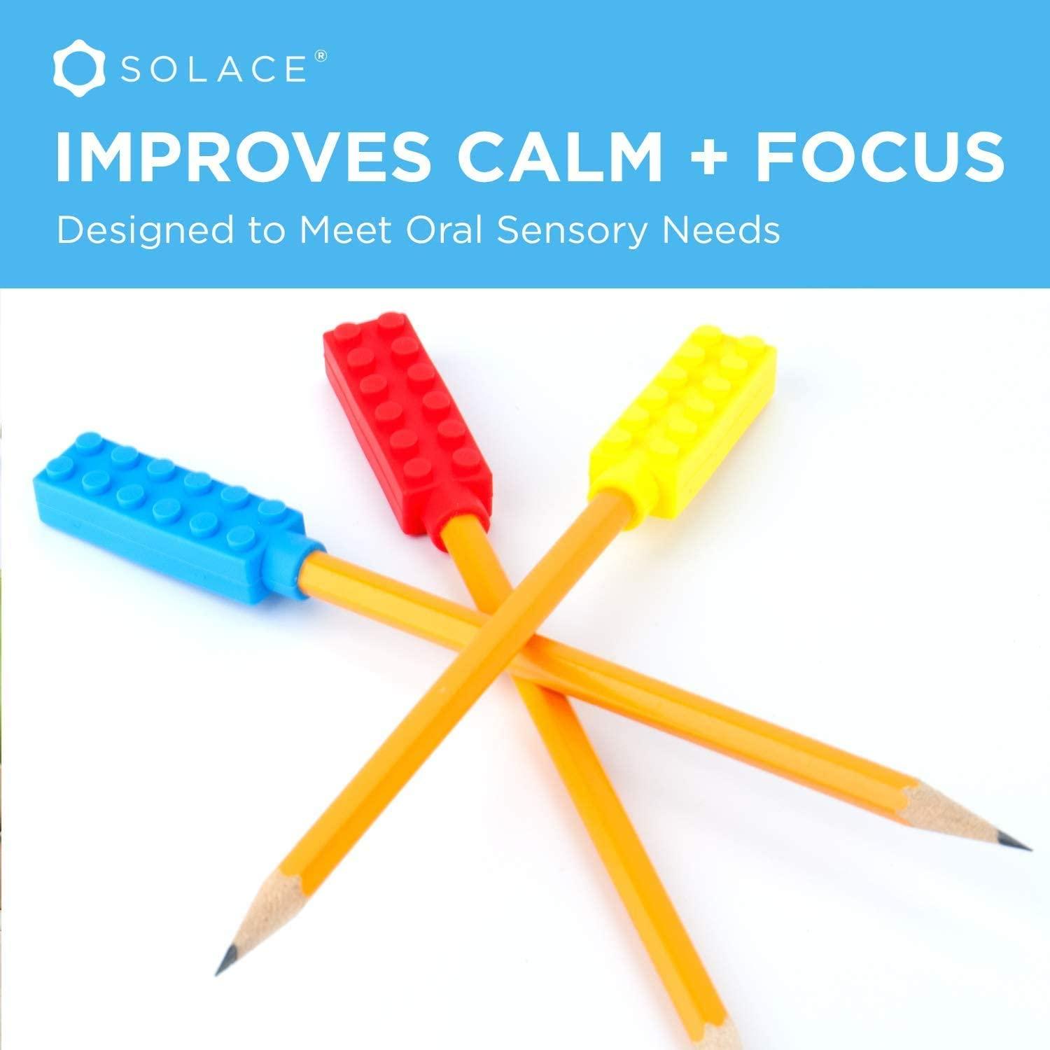 Solace Chewelry Pencil Toppers (6-Pack) - Sensory Chewable Pencil ...