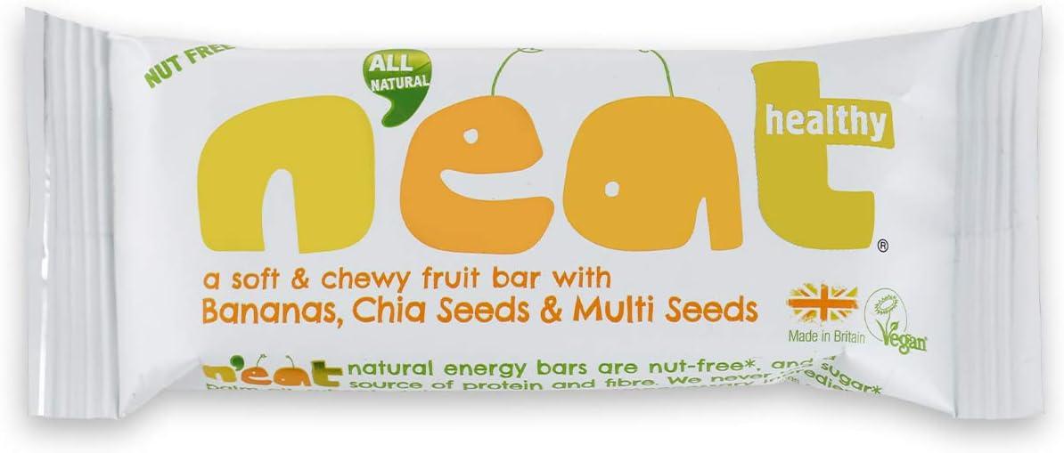 N'eat Vegan Energy Bars with Bananas, Chia Seeds & Multi Seeds 16x45g ...
