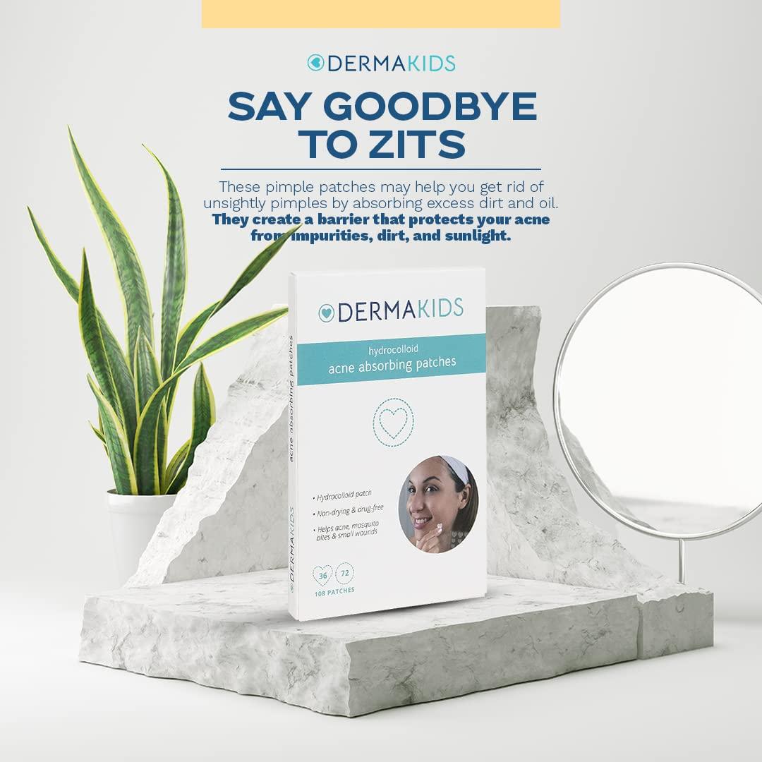 Dermakids Hydrocolloid Patches - Acne Dots for Kids & Teens - Blemish ...