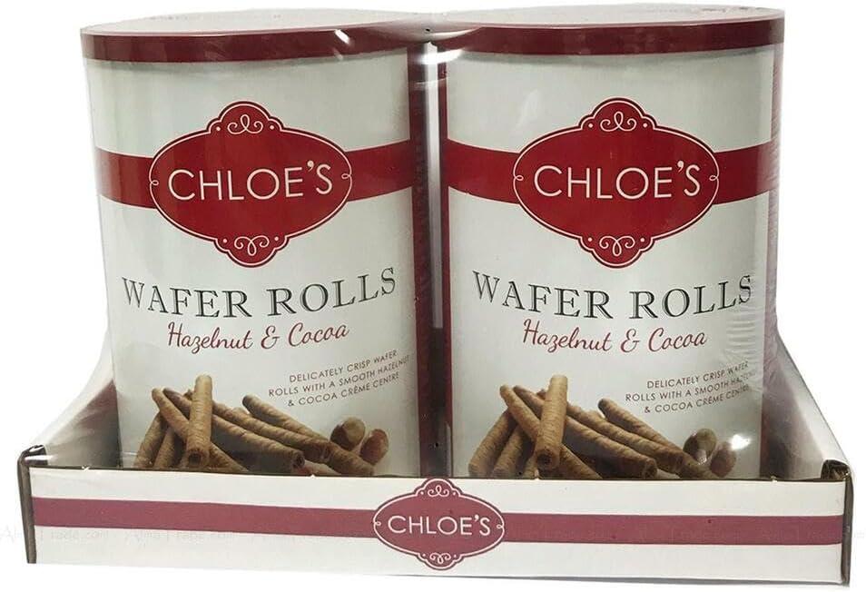 Wafer Rolls Chloe's Hazelnut & Cocoa Chocolate Crisp Smooth Cr me Packs ...