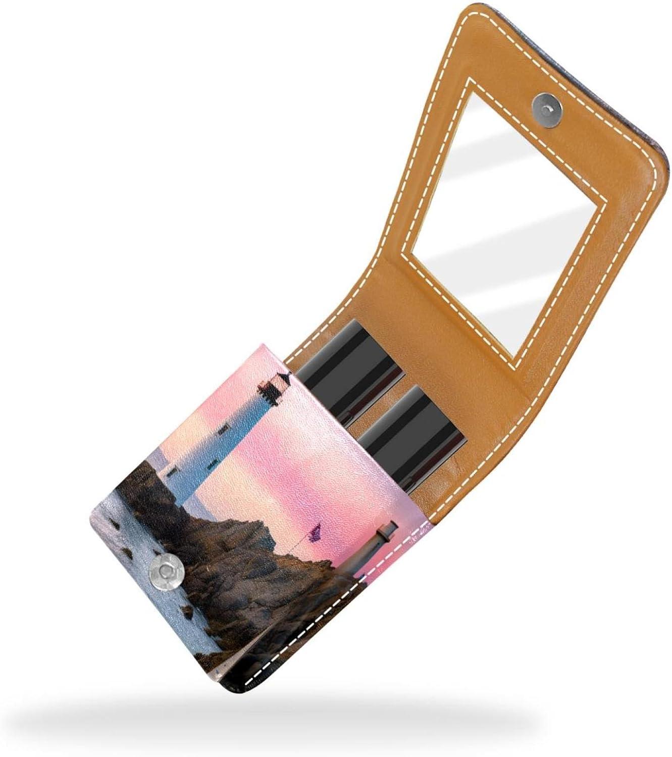 Travel Lipstick Organizer Case | Portable Makeup Bag with Mirror ...