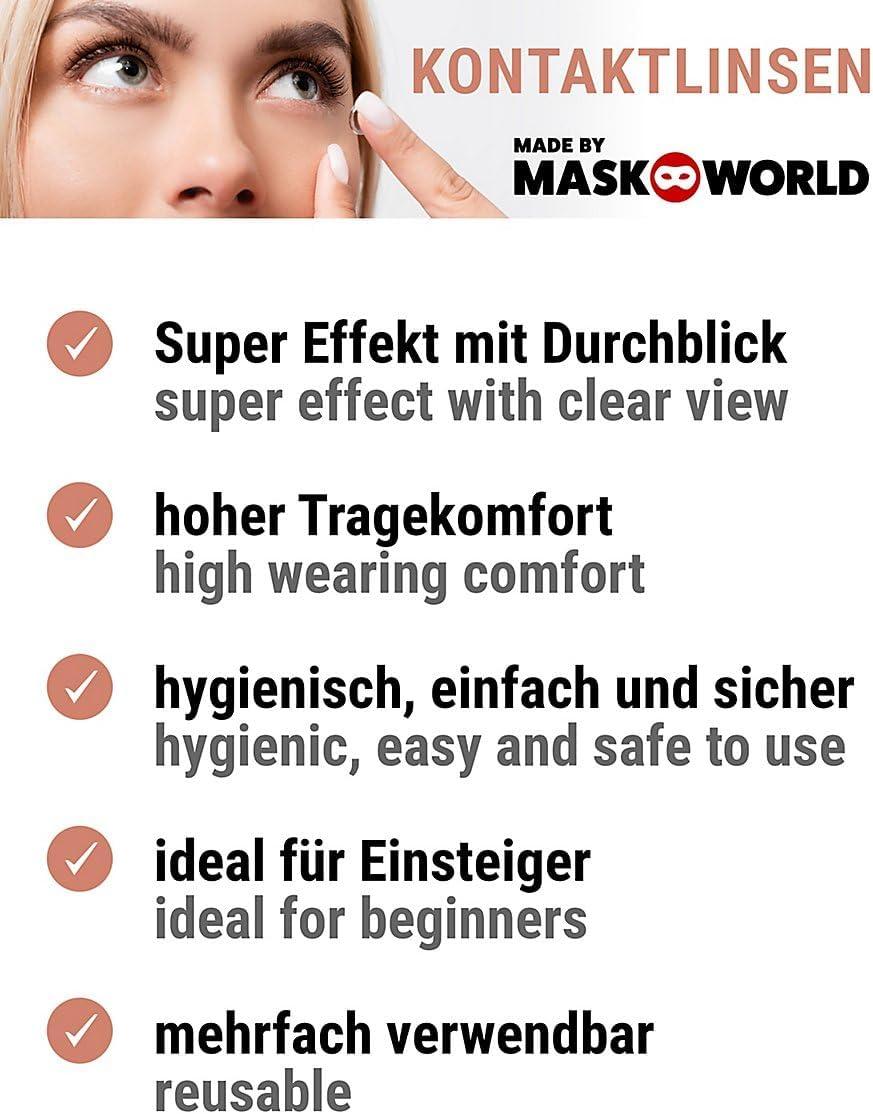 Replicant Colored Contact Lens - Annual -1.5 Dioptria for Halloween ...