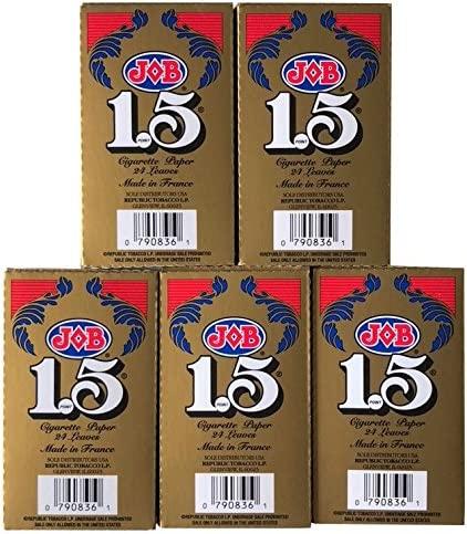 1.5 JOB Rolling Papers Bundle - 5 Packs, 120 Leaves | Buy Now with ...