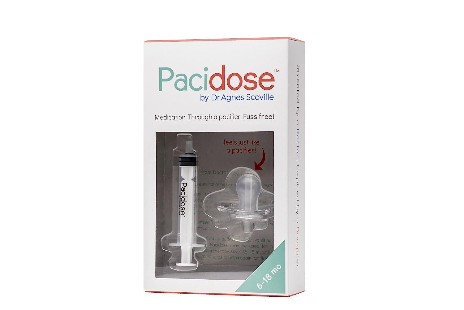 Pacidose Pacifier Liquid Medicine Dispenser with Oral Syringe | Infant ...