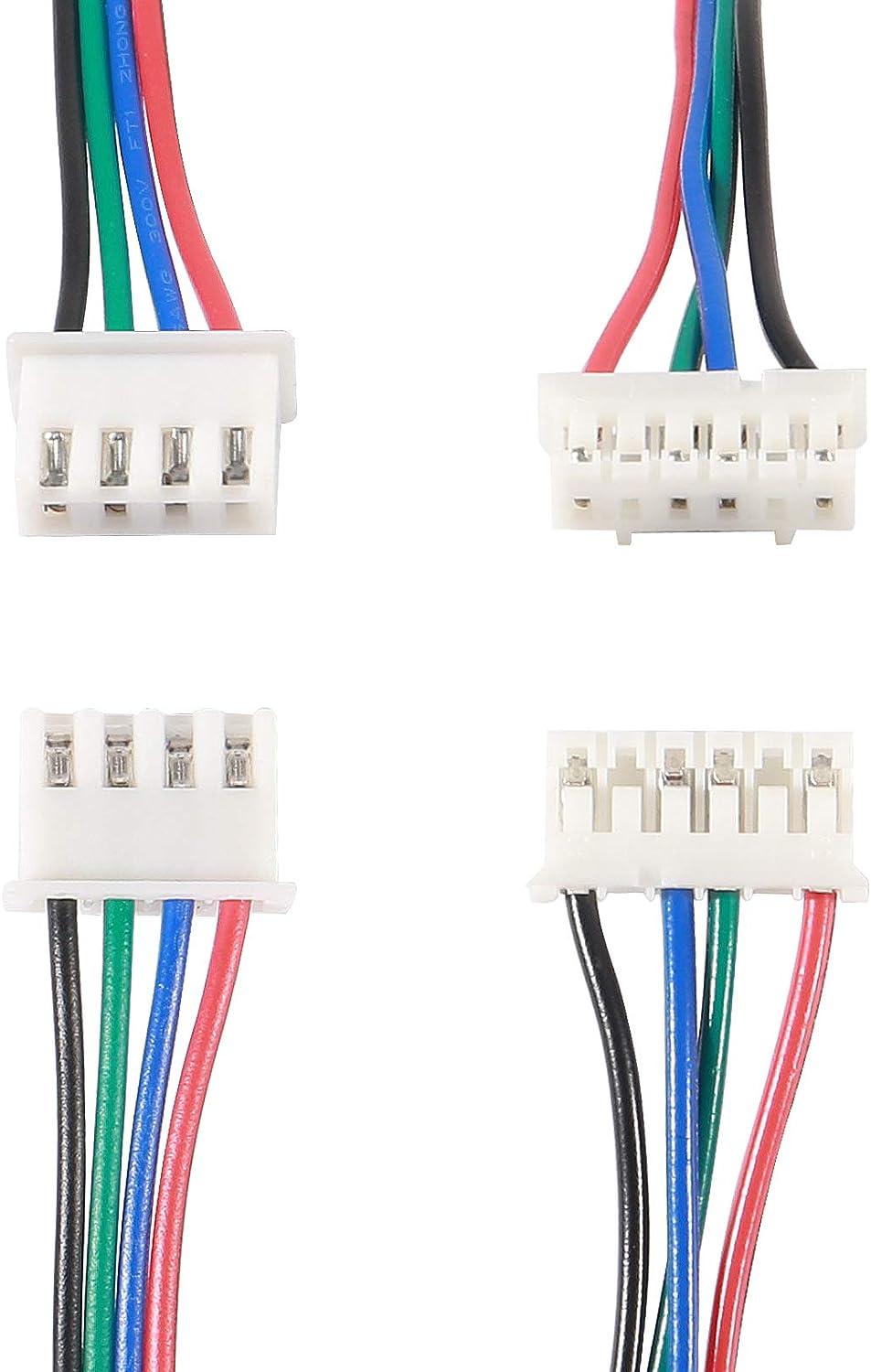 4pcs 2M Motor Connector Cables - MELIFE XH2.54 4pin to XH2.0 6pin White ...