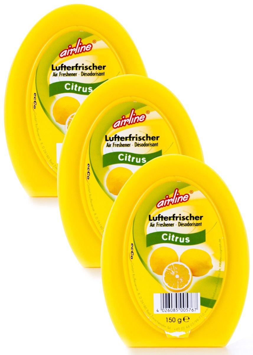 Shop Airline Air Freshener Fragrance Gel Citrus - 3 x 150g ...