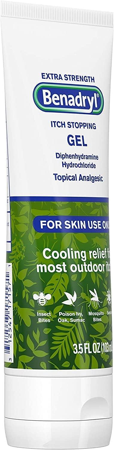 Benadryl Extra Strength Itch Stopping Gel 3.5 fl oz (Pack of 2 ...