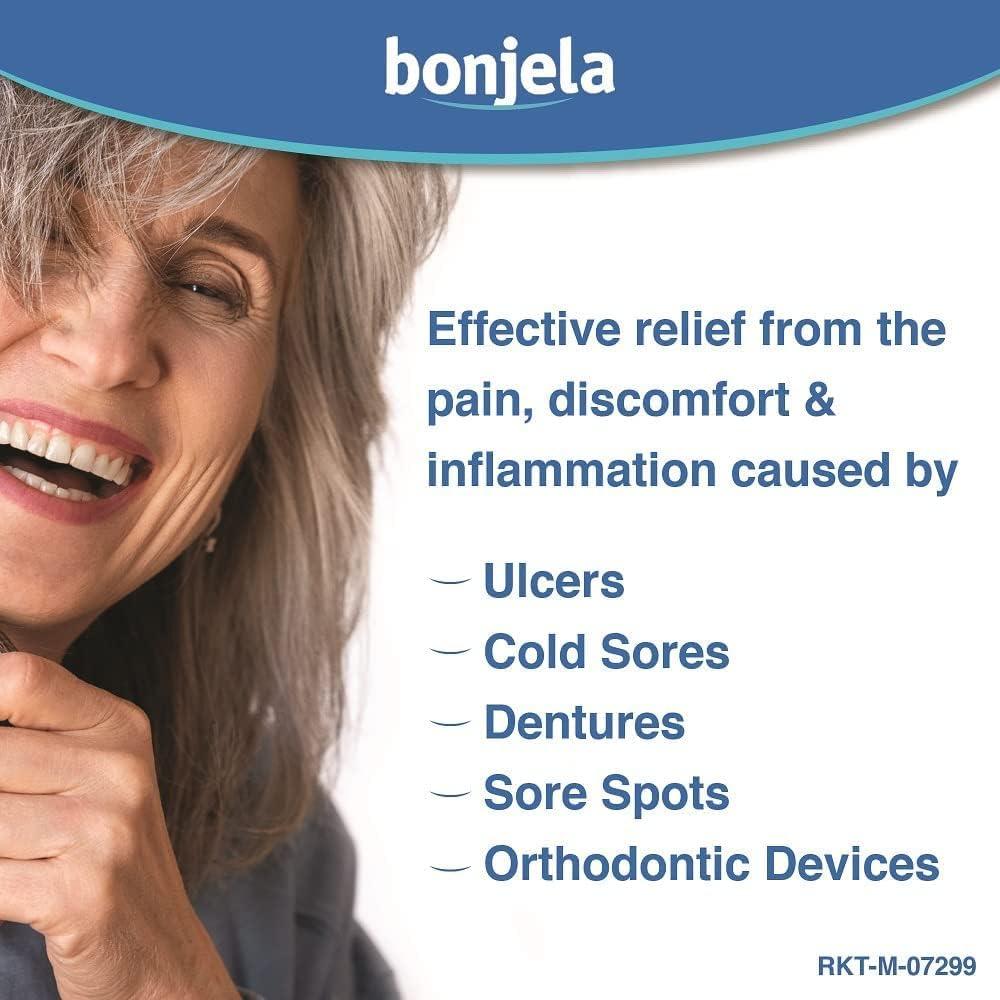 Bonjela Antiseptic Pain-Relieving Gel for Mouth Ulcer Treatment Cold ...