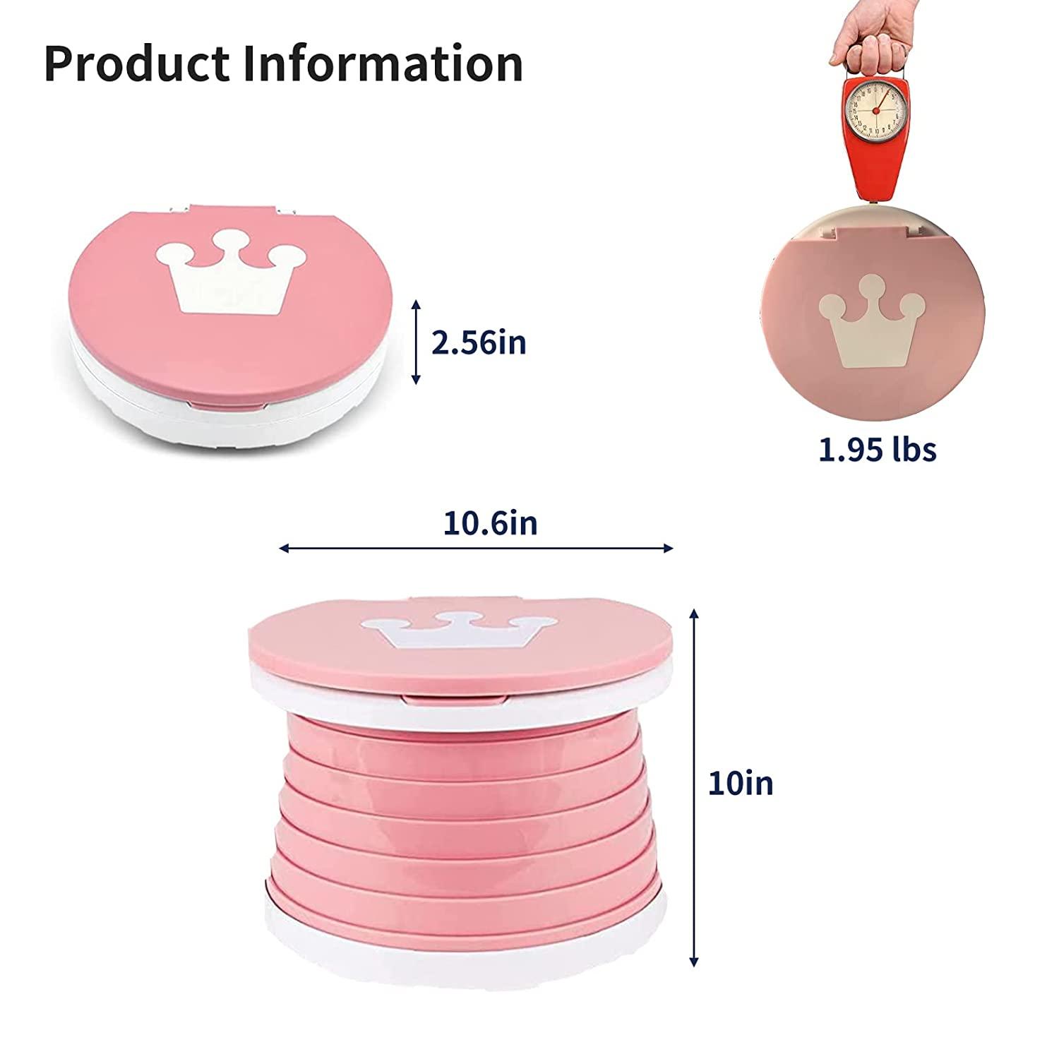 Portable Travel Potty for Toddlers - Foldable & Pink | Emergency Toilet ...