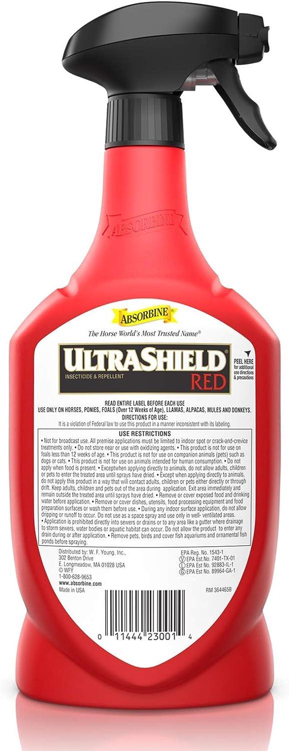 Absorbine UltraShield Red Fly Spray Insecticide and Repellent for ...