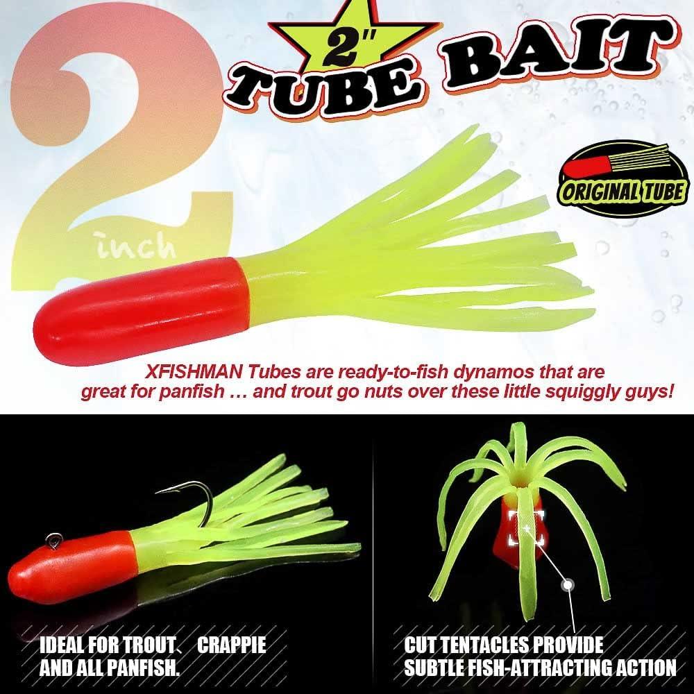Tube Bait Crappie Lures Tube Jigs Heads Panfish Kit Crappie Bait ...