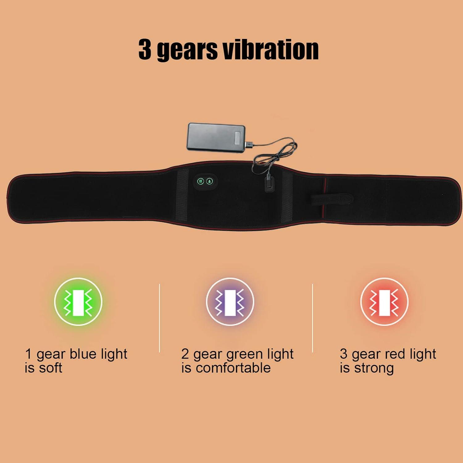 Heating Belt for Back Pain Relief | 3-Temperature Vibration Massage ...
