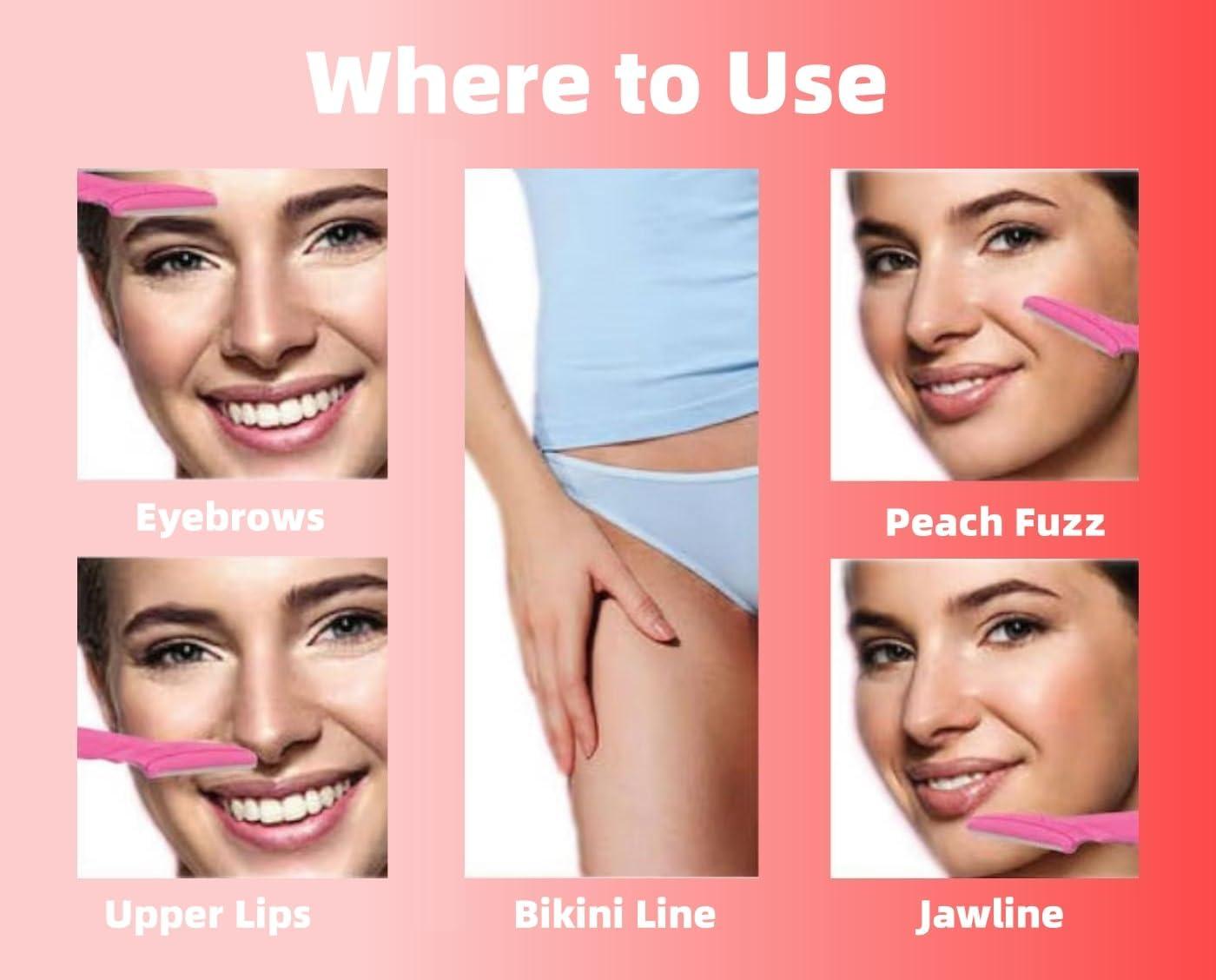 Peach Fuzz Dermaplaning Tool - 25Pcs Precision Eyebrow Razors for ...