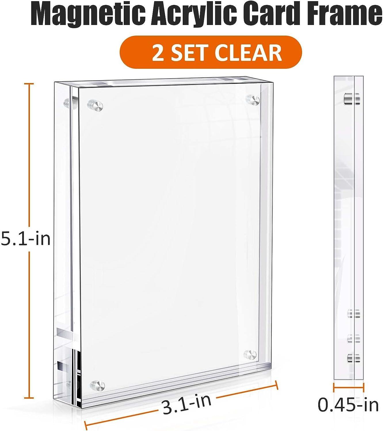 Acrylic Card Frame Magnetic Trading Card Display Frames Desktop Display ...