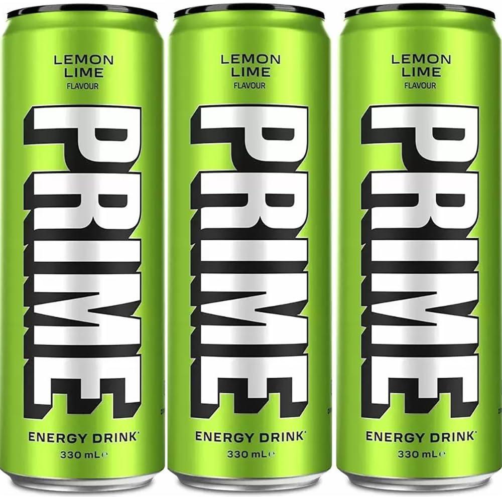 Prime Energy Drink Lemon Lime Can 330ml 3 Pack KSI & Logan Paul | Buy ...