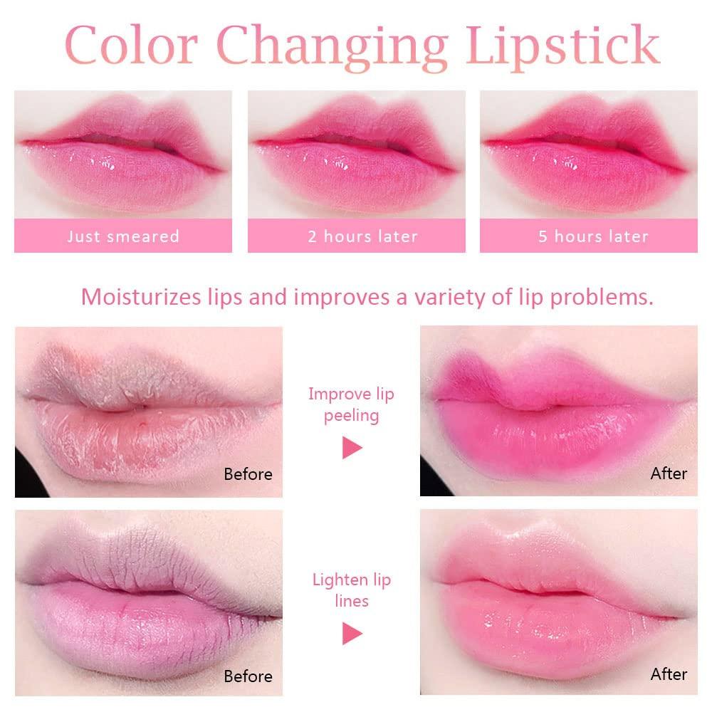 BINGBRUSH Color Changing Lip Gloss Set - Peach, Avocado, Aloe Vera ...