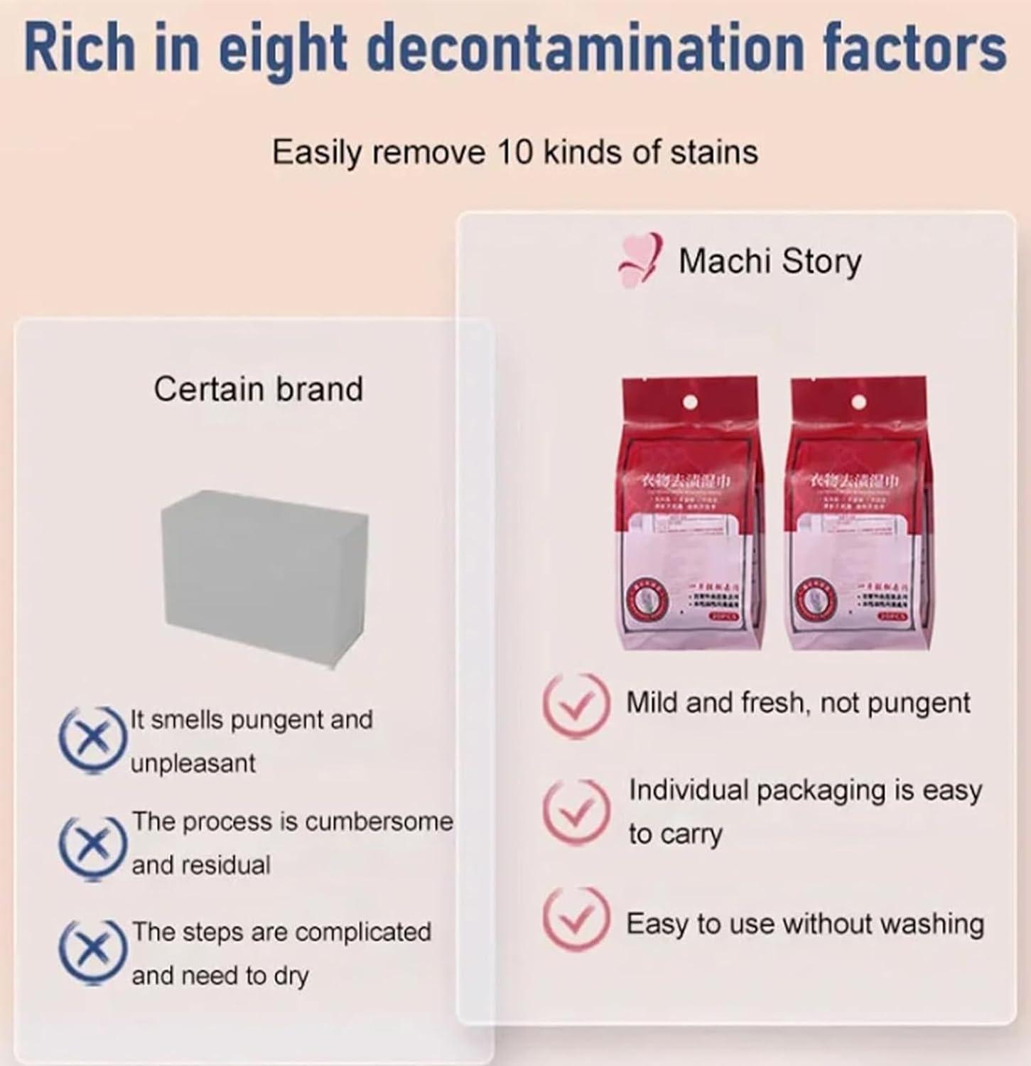 Clothing Stain Removal Wet Wipes Individual Wrapped Cleaning Wipes Mini ...