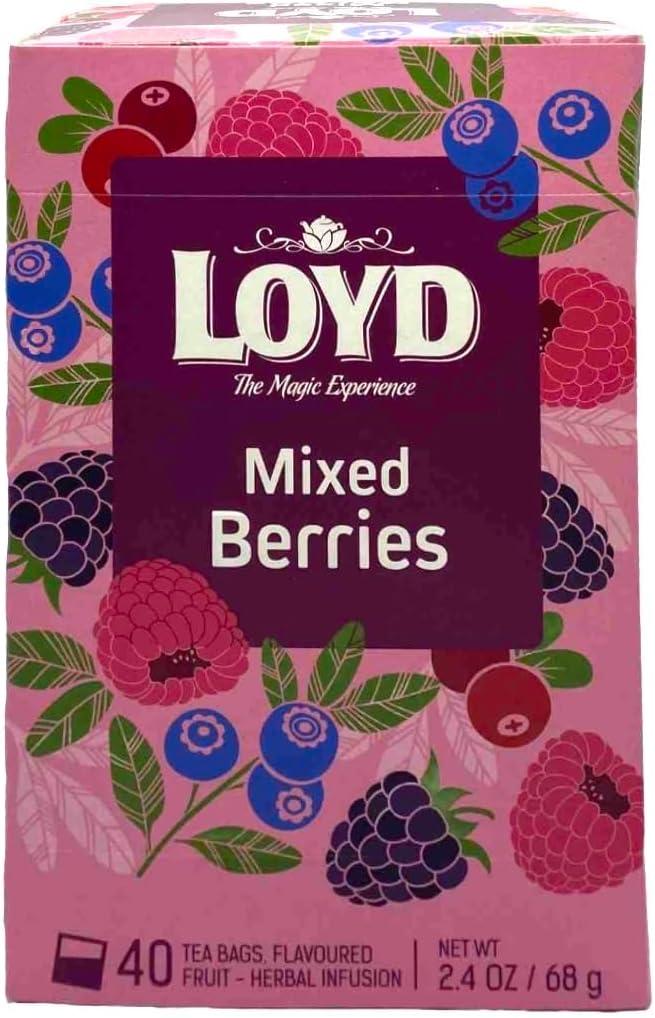 Loyd Tea 40 Teabag X4 Mixed Berries Flavour 160 Total Fruit Tea Drink ...