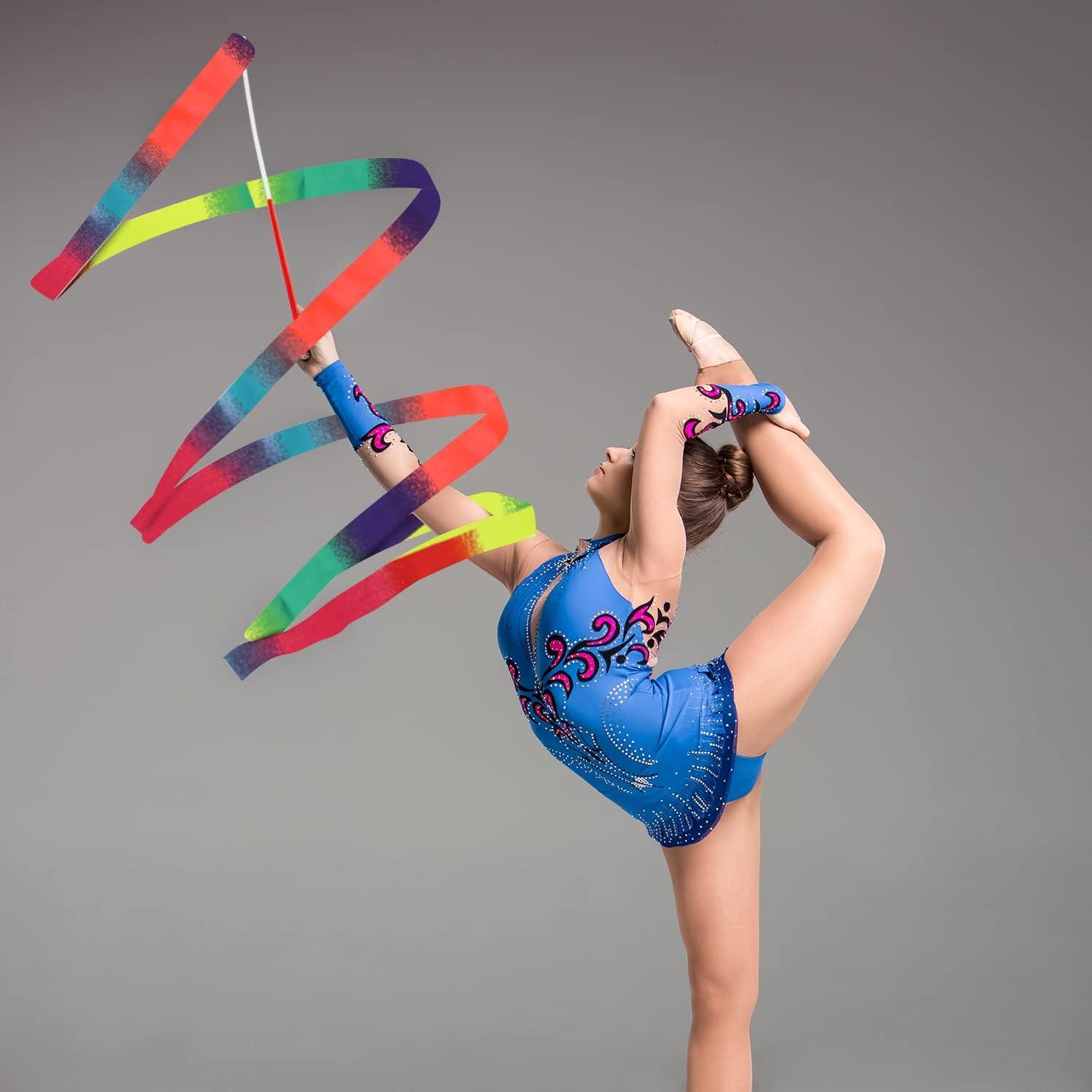 LUTER Dance Ribbon 78.7 Inch Sparkling Dance Ribbon and Gradient ...