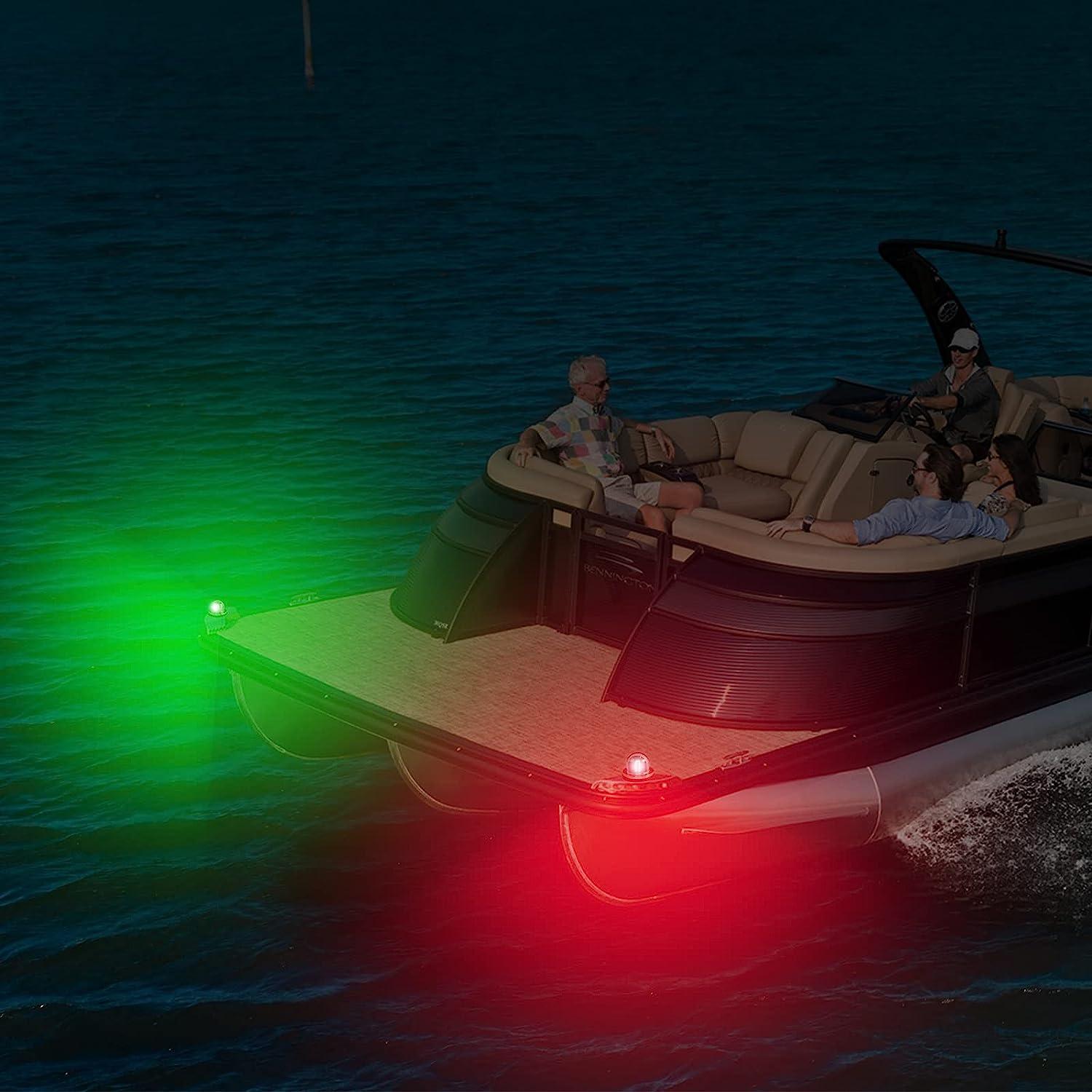 Obcursco LED Navigation Lights Deck Mount - Marine Sailing Lights for ...