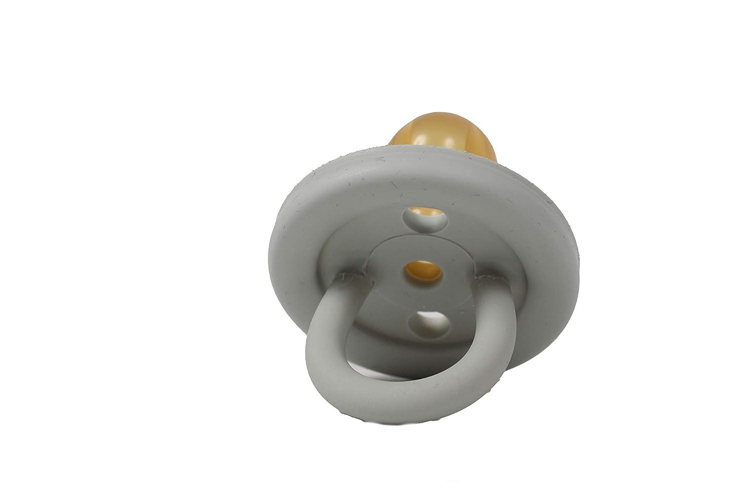 Natural Rubber Pacifier - Rounded Grey Small 0-6 Month | SWEETIE ...