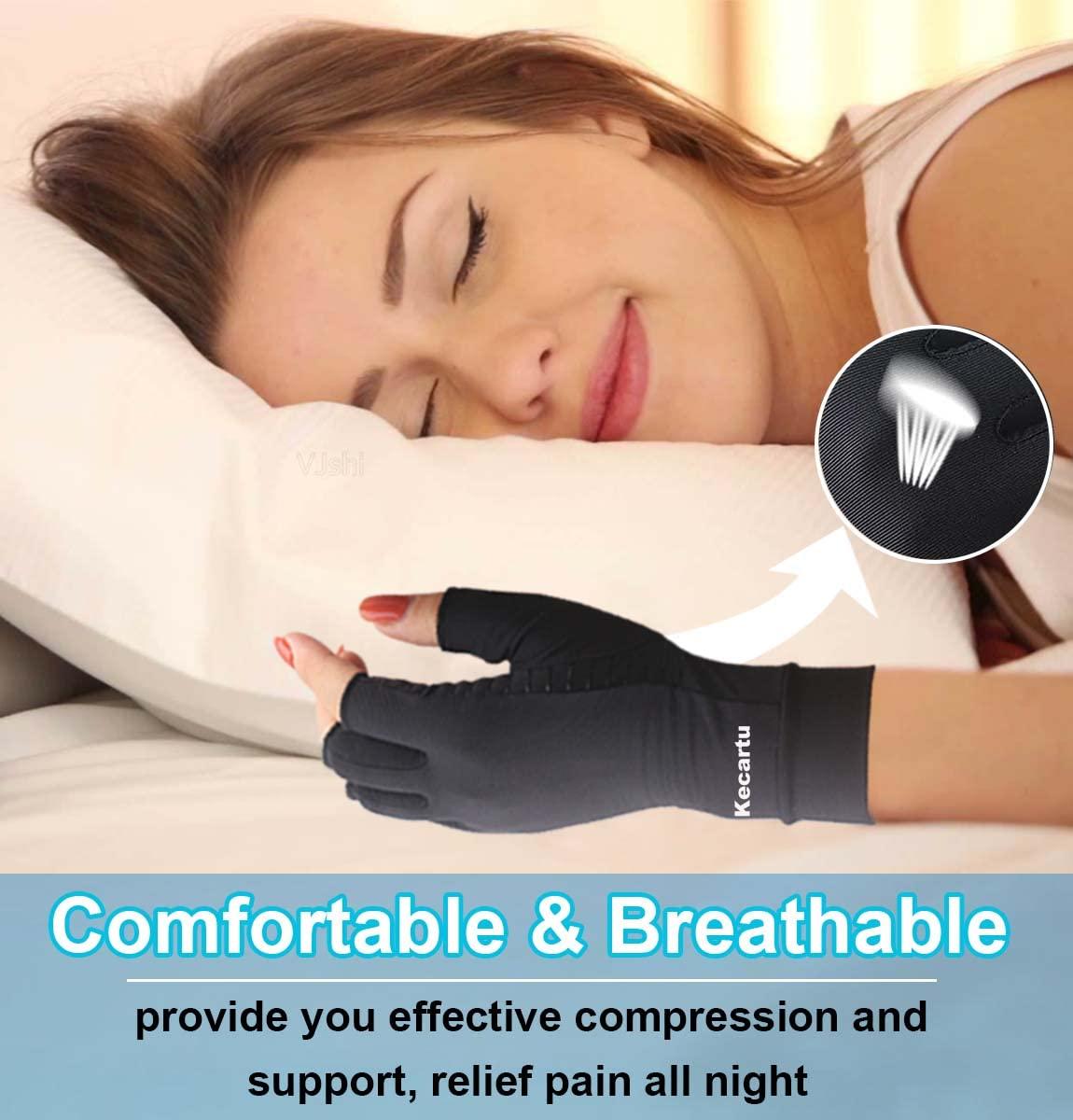 2 Pairs Copper Arthritis Compression Gloves for Men and Women ...