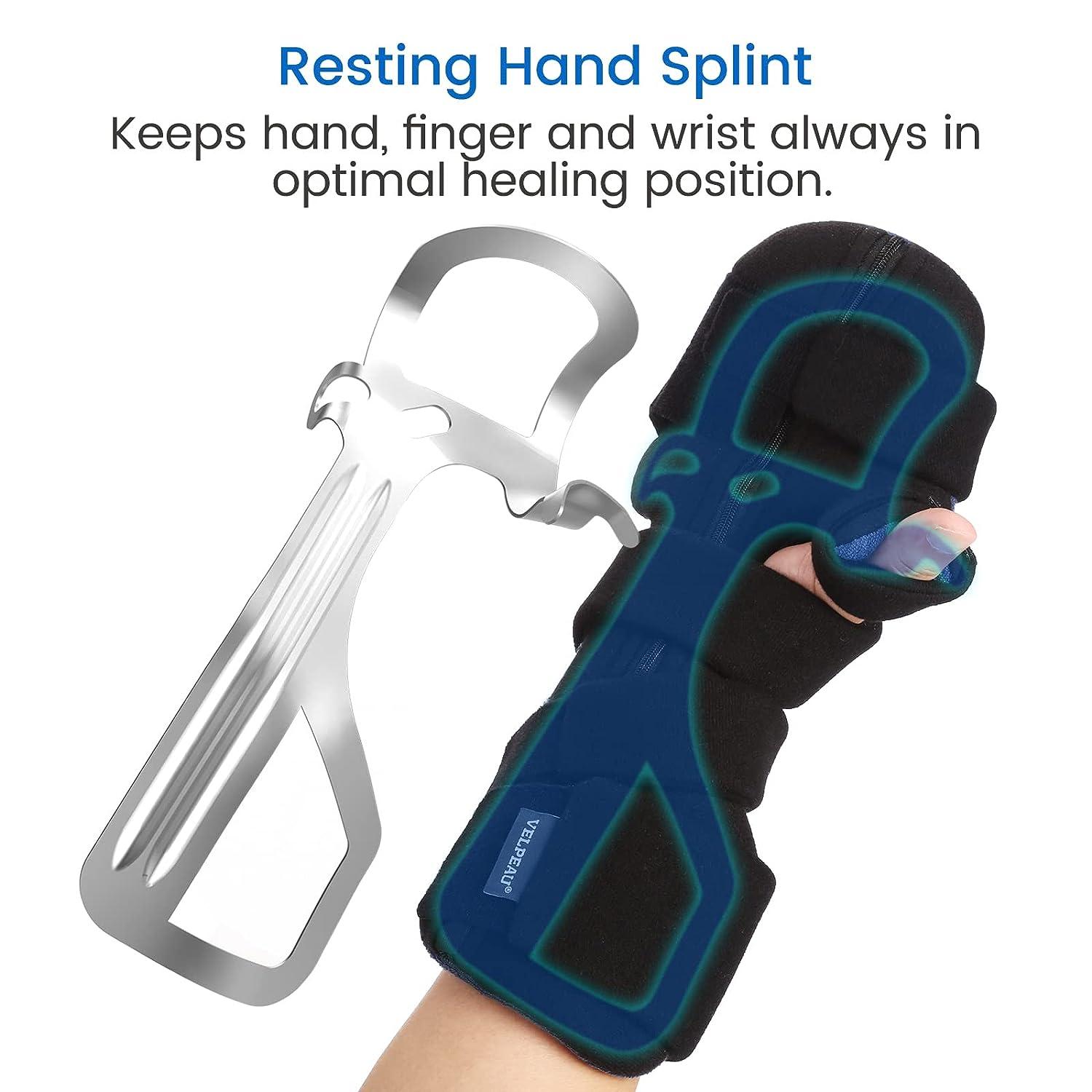 Velpeau Stroke Resting Hand Splint - Night Wrist Brace with Finger ...