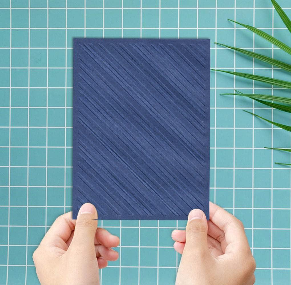 ALIBBON Diagonal Stripe Plastic Embossing Folder - DIY Scrapbooking & Card Making Decorations ...