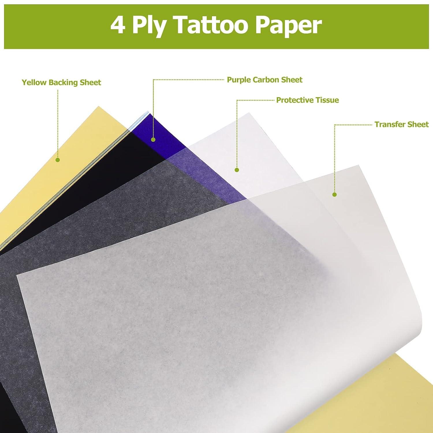 Healeved Tattoo Transfer Paper and Gel Set with Cream Gel and 50 ...