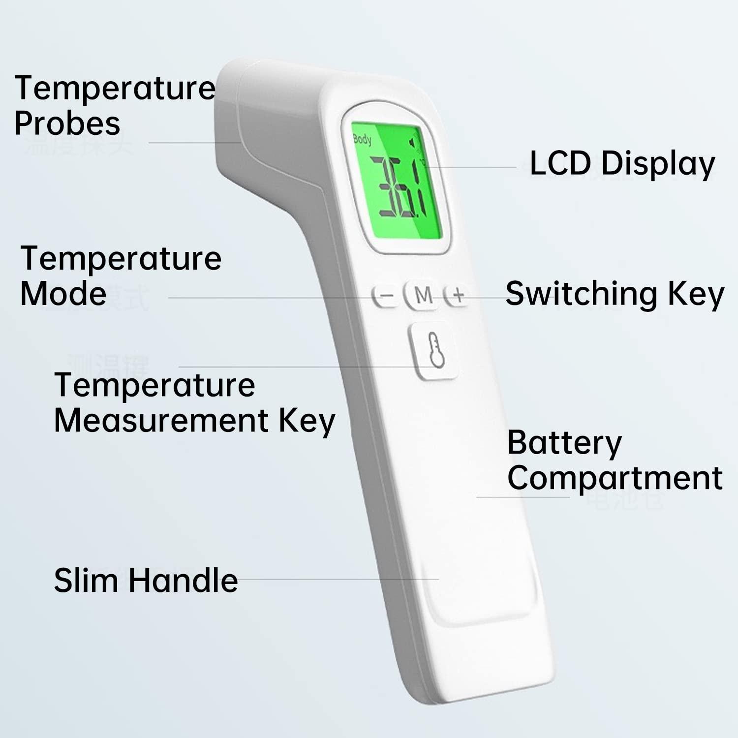 Touchless Forehead Thermometer Digital Infrared Thermometer for Adults ...