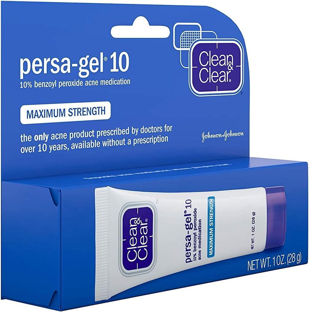 J&J Persa-Gel 10 Maximum Strength Acne Treatment 1oz - Clean & Clear ...