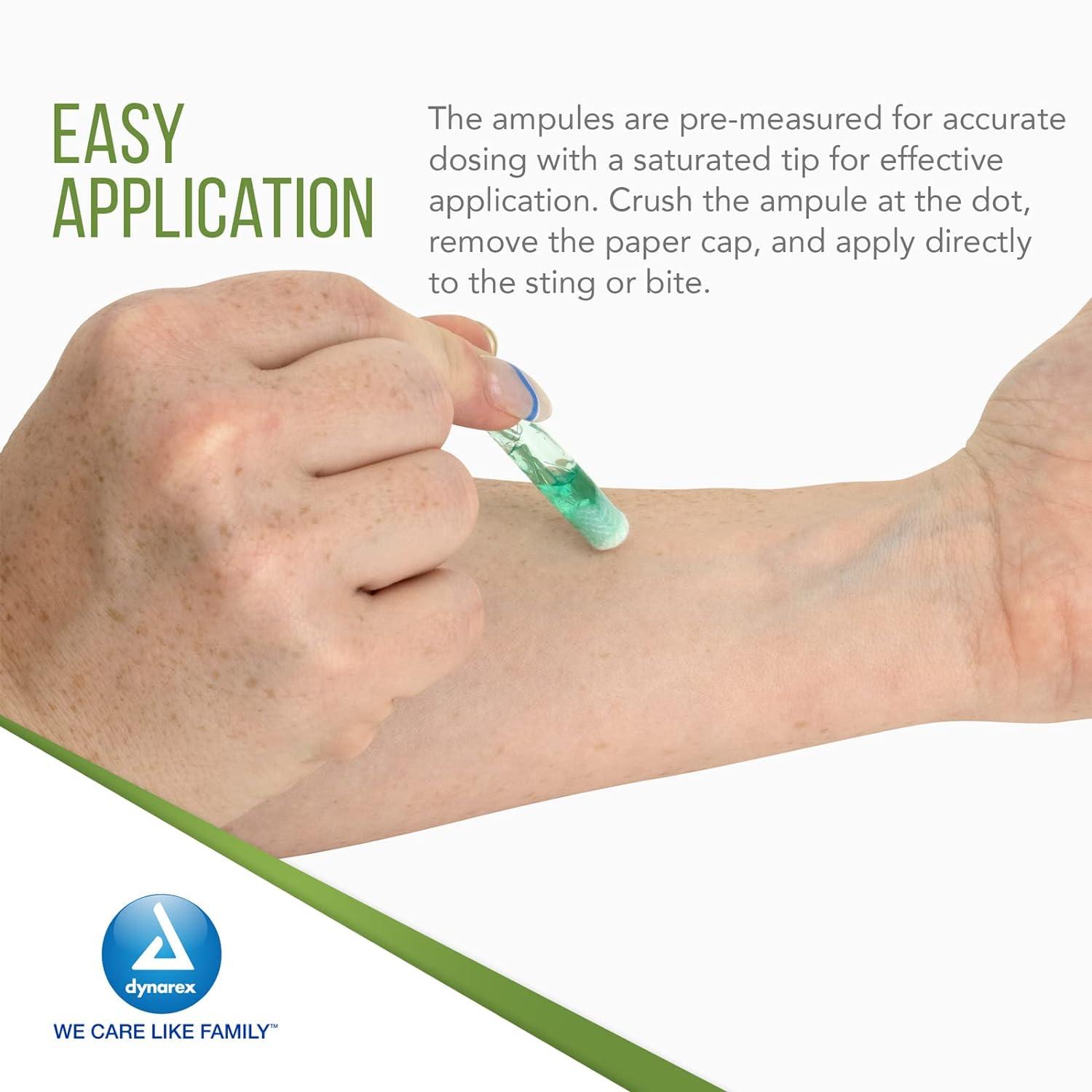Dynarex Medicaine Sting & Bite Ampules - Bug Bite Itch Relief with 20% ...