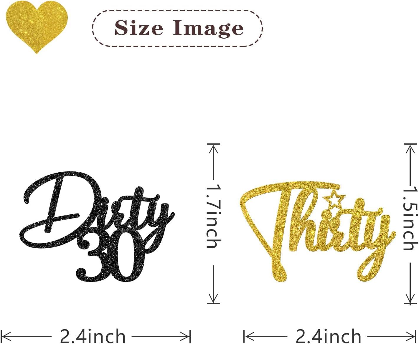 MonMon & Craft Dirty 30 Cupcake Toppers - 30th Birthday Sign - Dirty ...