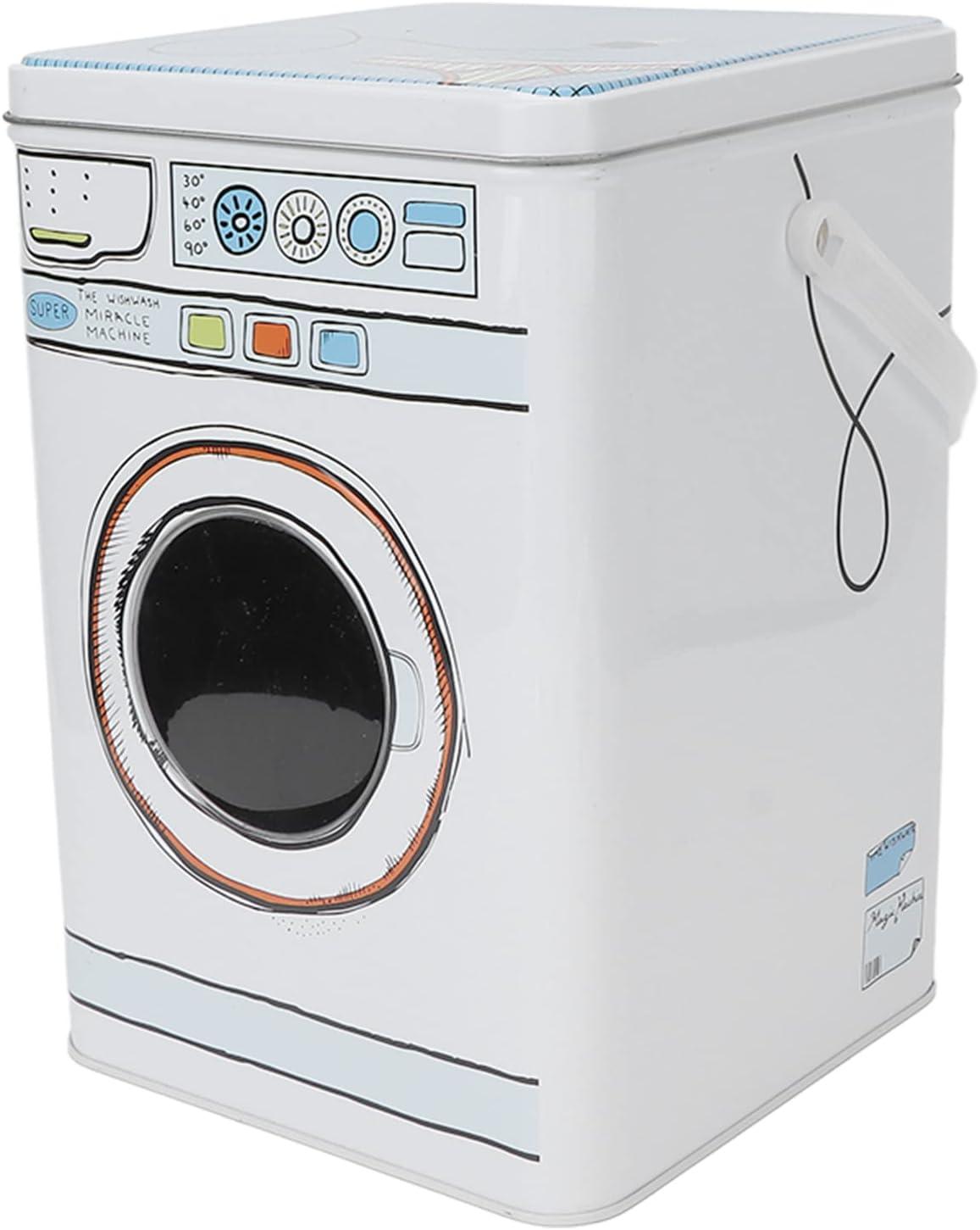 Glomora Metal Washing Machine Shape Laundry Powder Bin Large Capacity ...