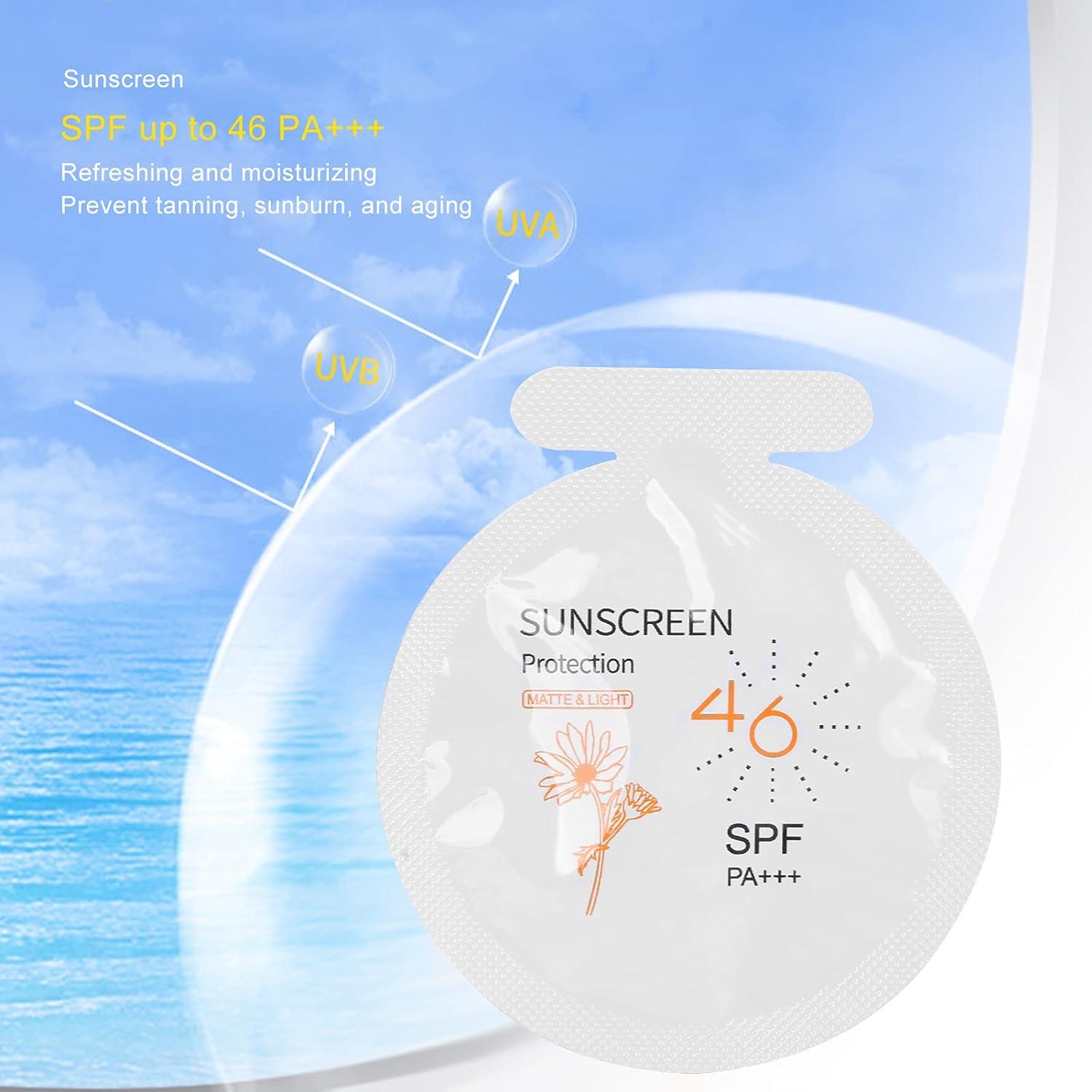 20 Bags 3ml SPF46+ Sunscreen Multi-Pack for Men, Women, and Kids - Non ...