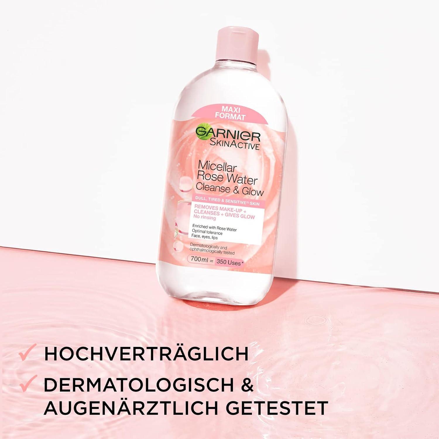 Garnier Micellar Cleansing Water with Rose Water - All-in-1 Gentle ...