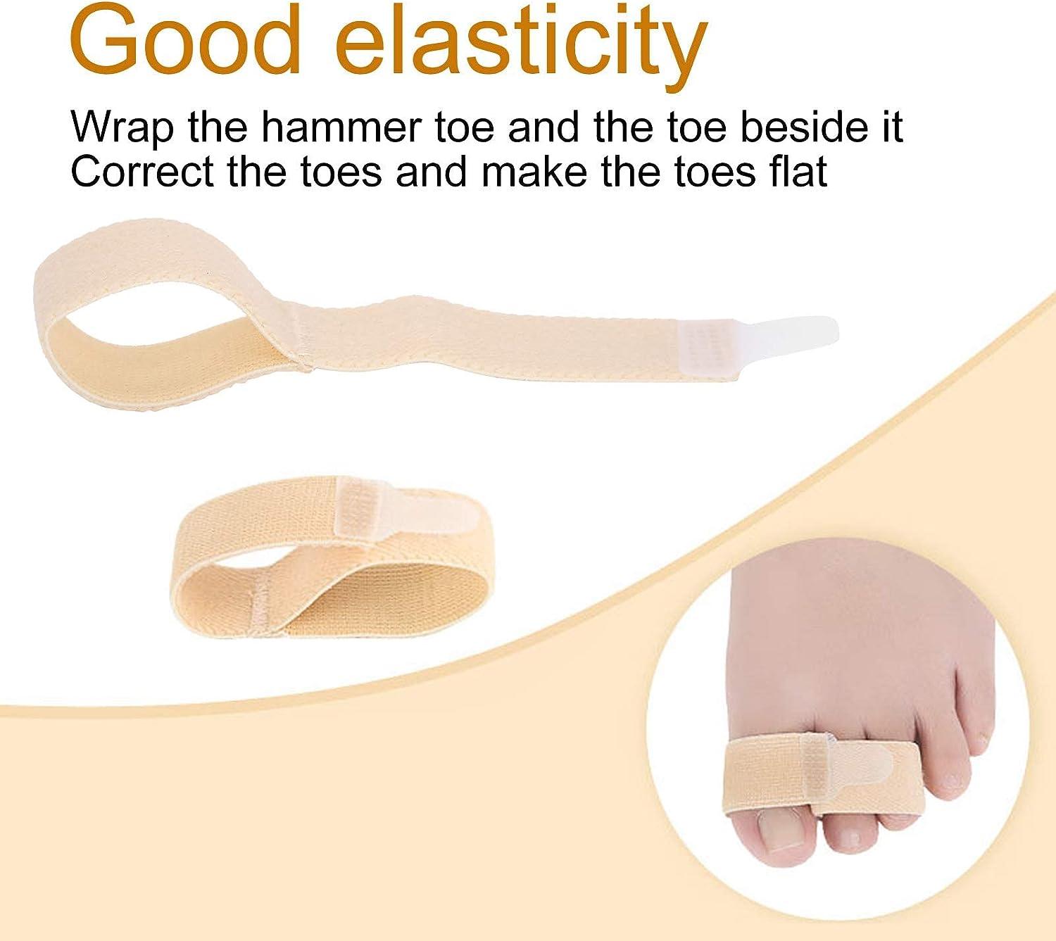 6-Piece Toe Wraps & Separators for Overlapping Toes - Elastic ...